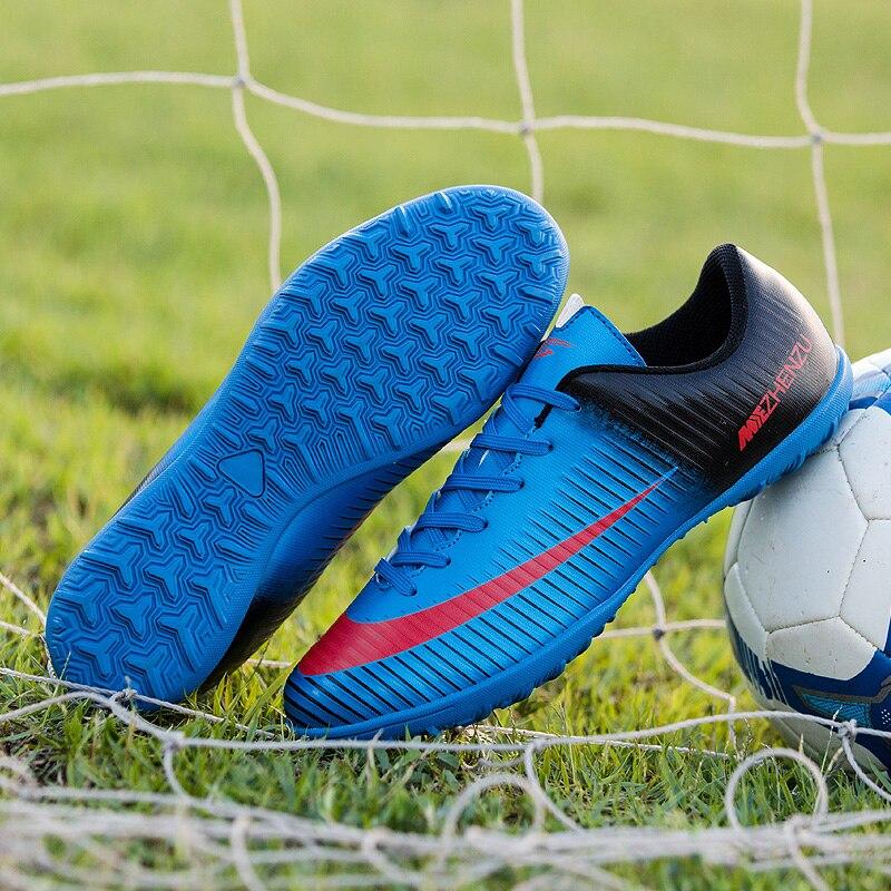 Men Kids Turf Soccer Shoes Outdoor Ultralight Futsal Football Boots Men ...