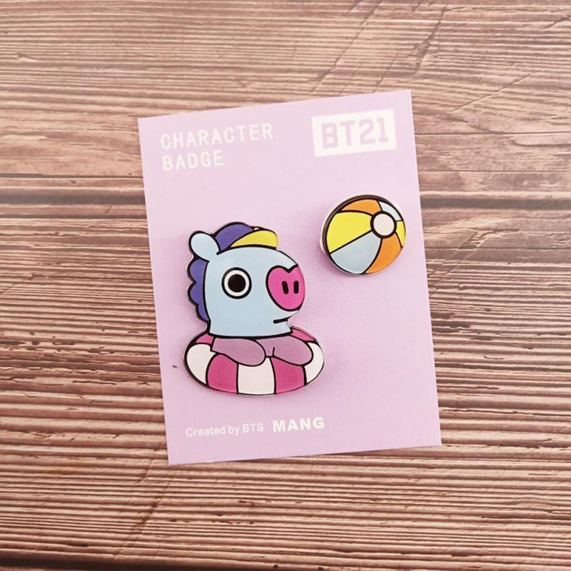 Buy 1PCS Cute BTS Series Cartoon Figure Brooch Wear Decoration at ...