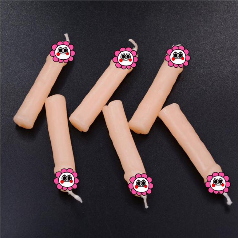 Buy 6Pc Penis Shaped Candles Bachelorette Decorative Flirting Wax Drip ...