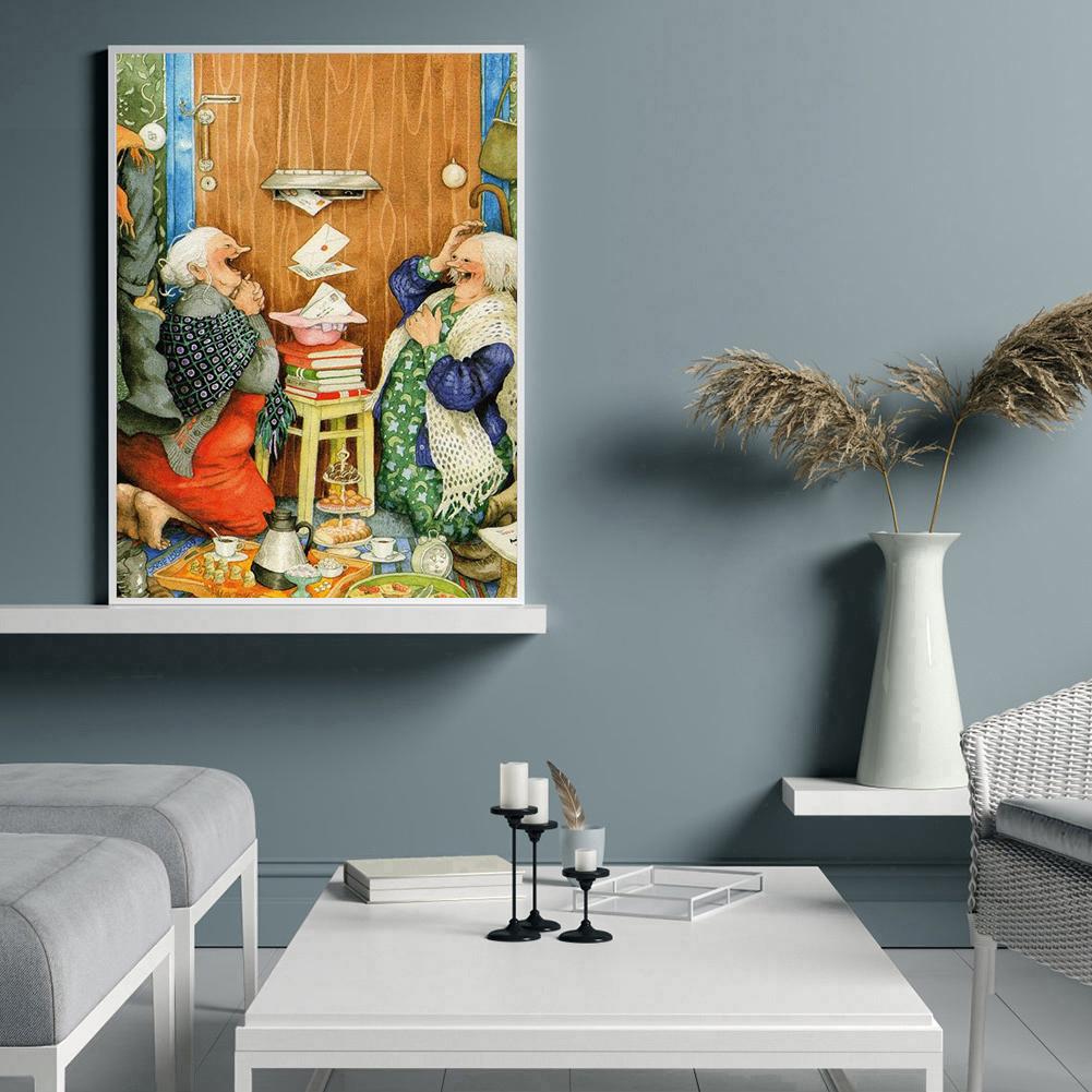 Buy DIY Figure Digital Paint Old Lady Pattern Painted by Numbers Canvas ...