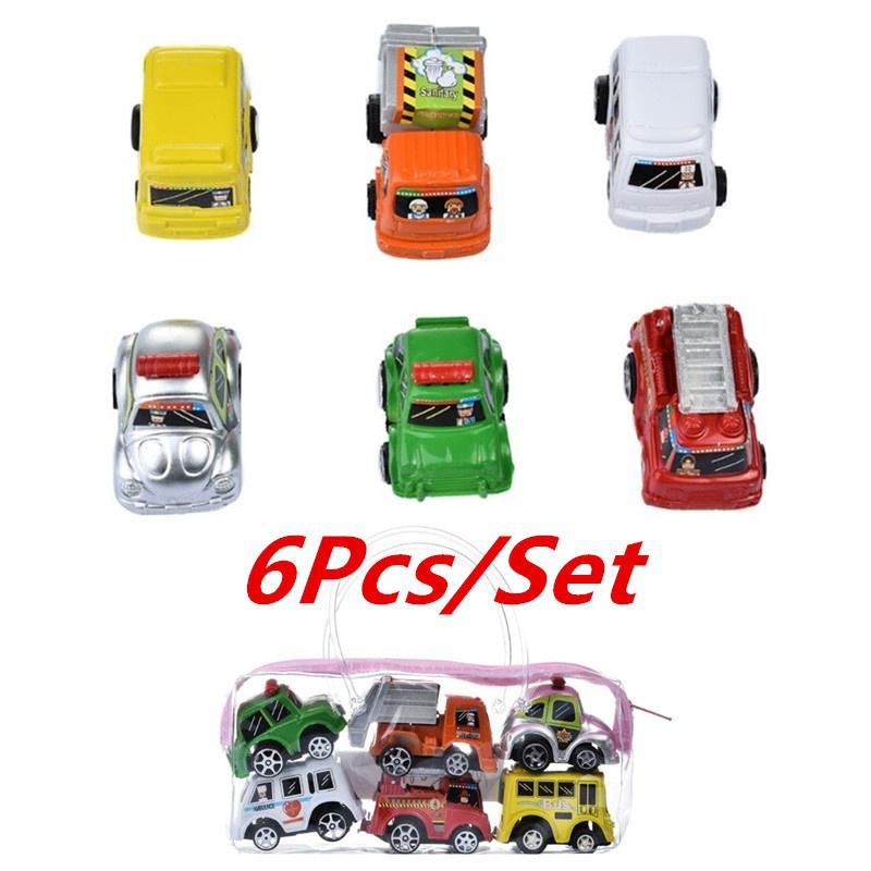 Buy 6Pc Great Pull Back Car Plastic Cute Toy Cars For Child Wheels Mini ...