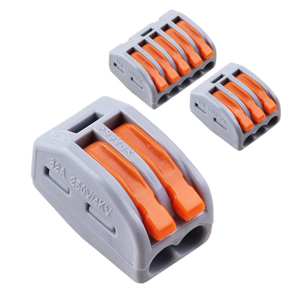 10 pcs/lot Universal Compact Wiring Wire Connector Conductor Terminal ...