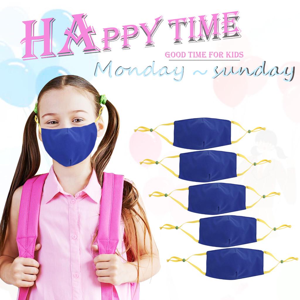 Buy [WE11] 5PCS Reusable Cloth Face Mask Set For Children Masks For ...