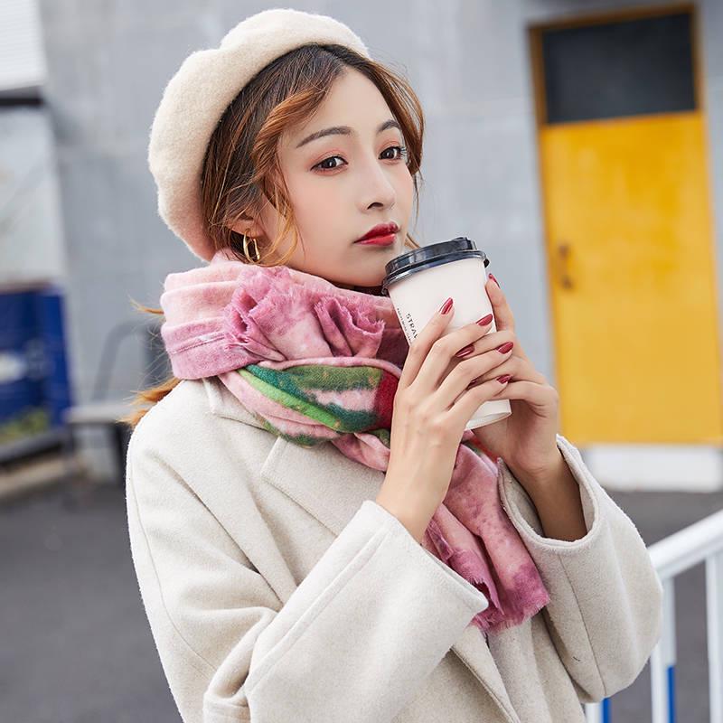 Buy Winter Imitation Cashmere Scarf for Men and Women's Thickened Scarf ...