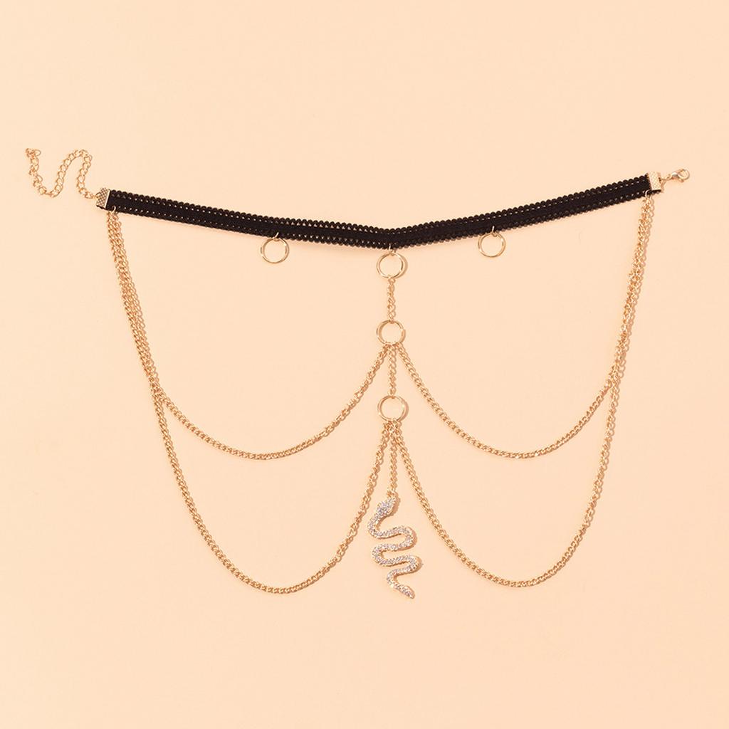 Satın alın Sexy Snake Tassel Thigh Chain Leg Body Chain Harness Gothic ...