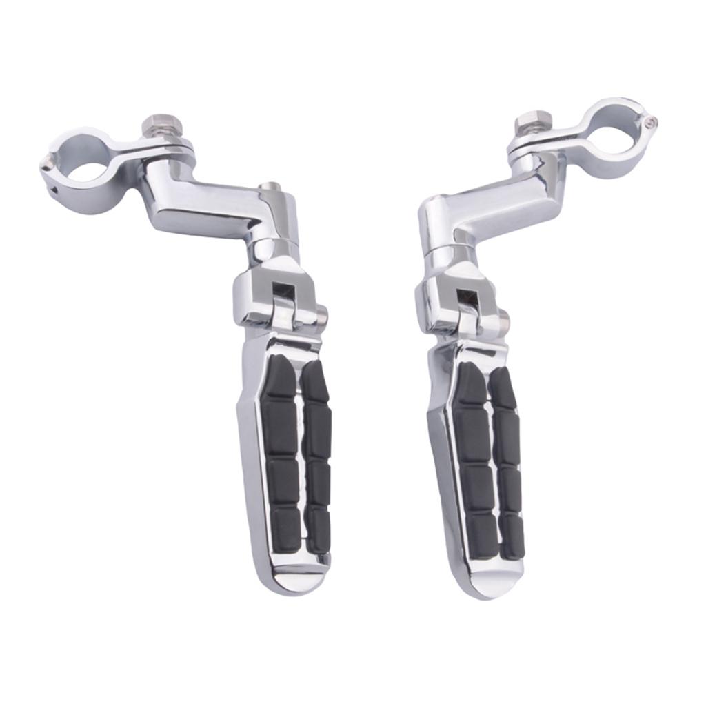 Buy Aluminum Silver Footbrake Rear Pegs Bracket Mount Footrest for ...