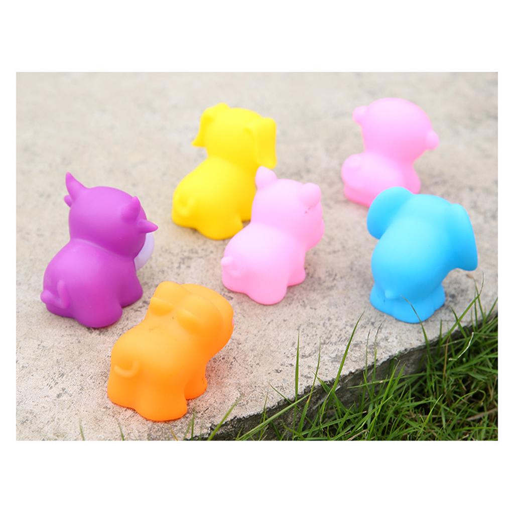 Buy 6pcs Float Rubber Animal Bathtime Squeaky Bath Toys Water Play Kids ...