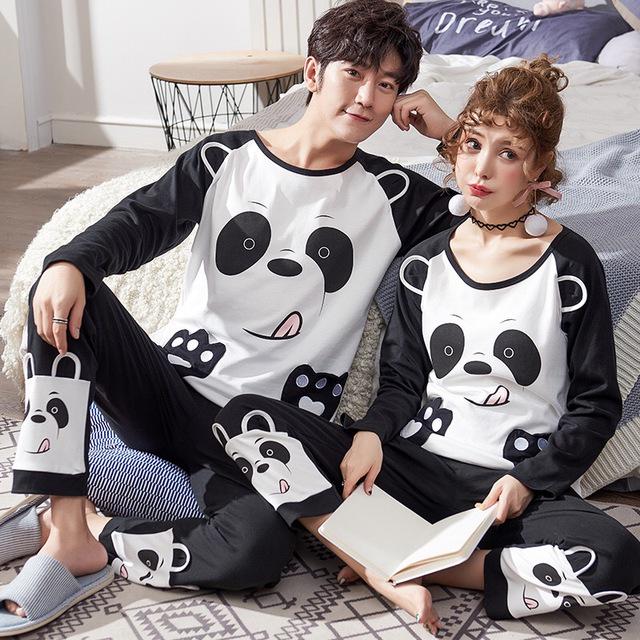 Pijama de invierno Conjuntos de pijamas Parejas Manga larga Ropa de ...