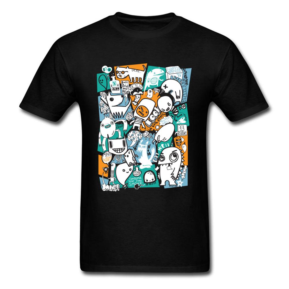 Buy Men Fashion Clothing Student Funny Cartoon T-Shirts 100% Cotton ...