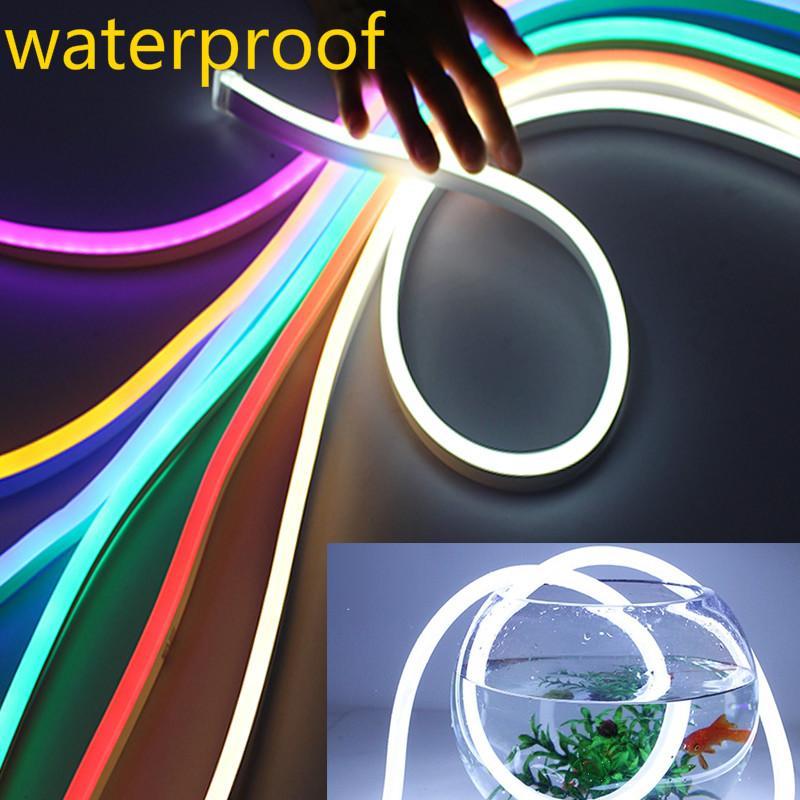 Buy 3/2/1/0.5/0.1M Waterproof Ribbon Neon Light LED Light with Tape ...
