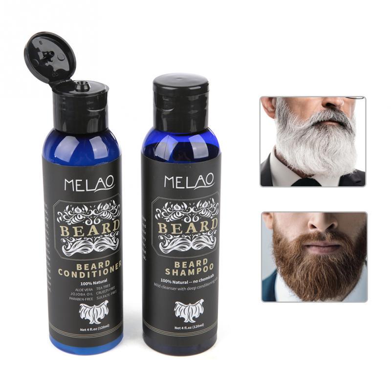 Buy Men Beard Shampoo And Conditioner Set Face Hair Care Grooming Kit ...