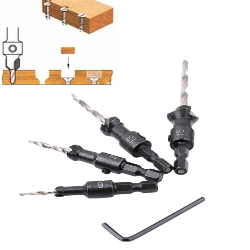 Countersink Drill Woodworking Drill Bit Set Drilling Pilot Holes for ...