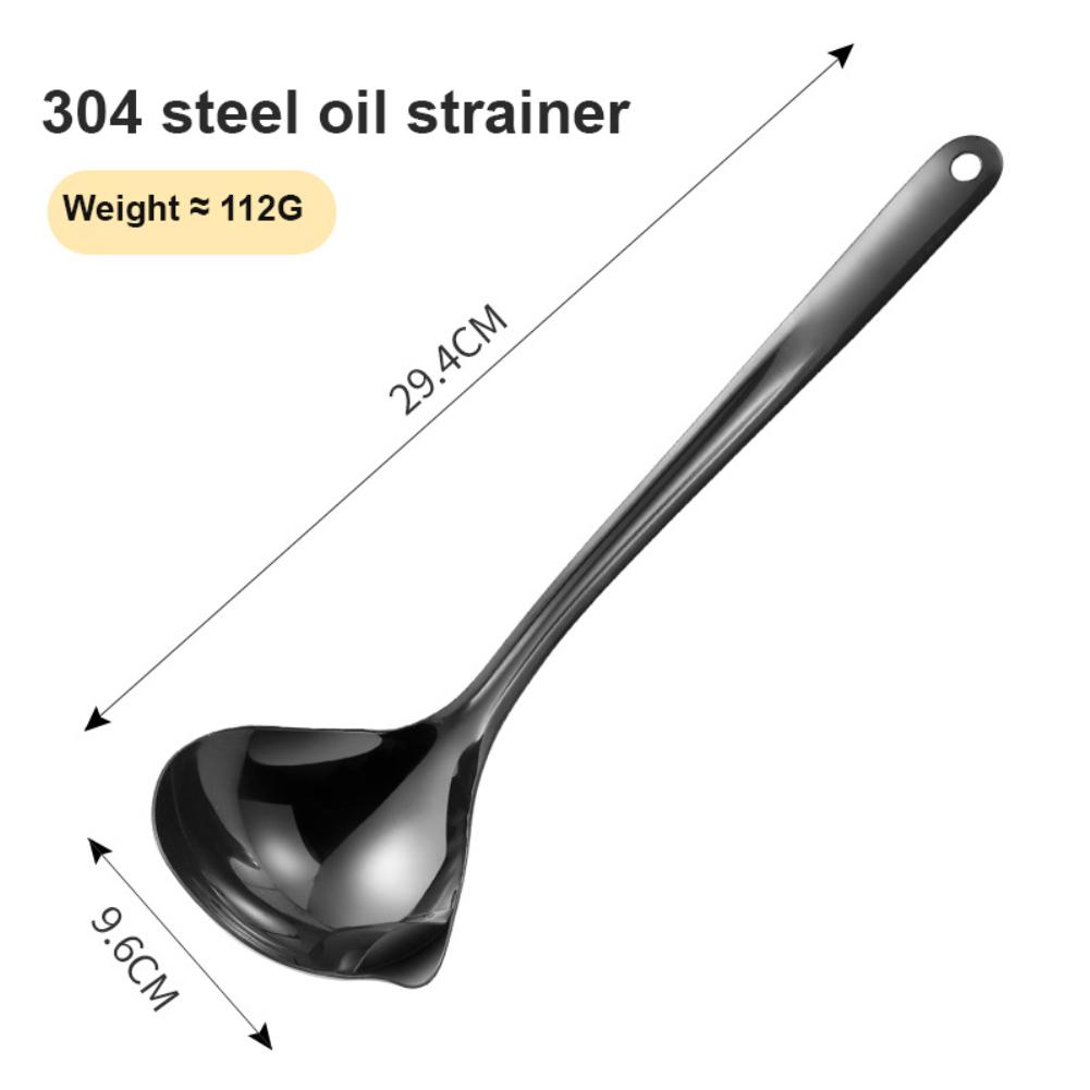 Buy 304 Golden Stainless Steel Oil Separating Spoon Kitchen Oil Drain ...