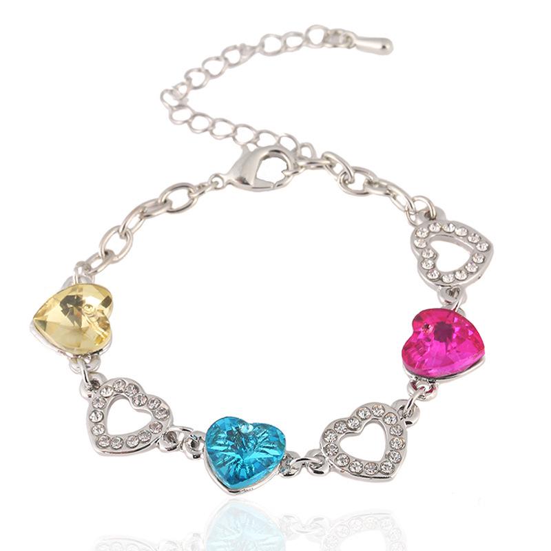 Buy Colorful Diamond Crystal Bracelet Cute Girl Jewelry Accessories ...