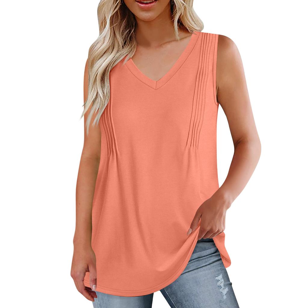 Cheap Women's Fashionable Tank Tops Loose Tops Shirts Casual Summer V ...