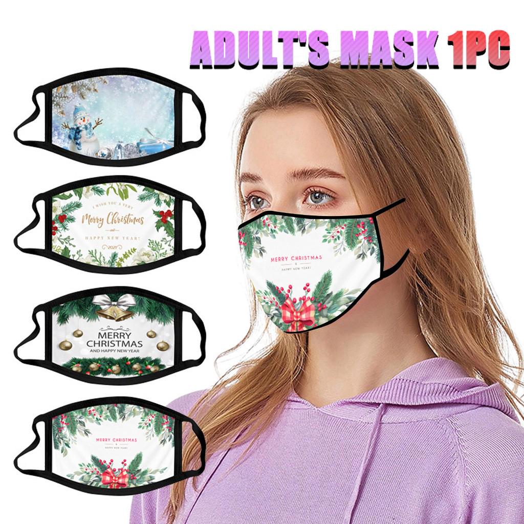 Buy SOC CSOCistmas Adult Unisex Washable Printed Breathable Reuse ...