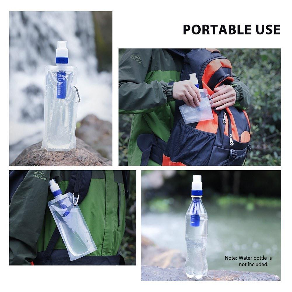 Buy Foldable Flexible Water Filter Bag Bladder Water Filtration Bottle ...