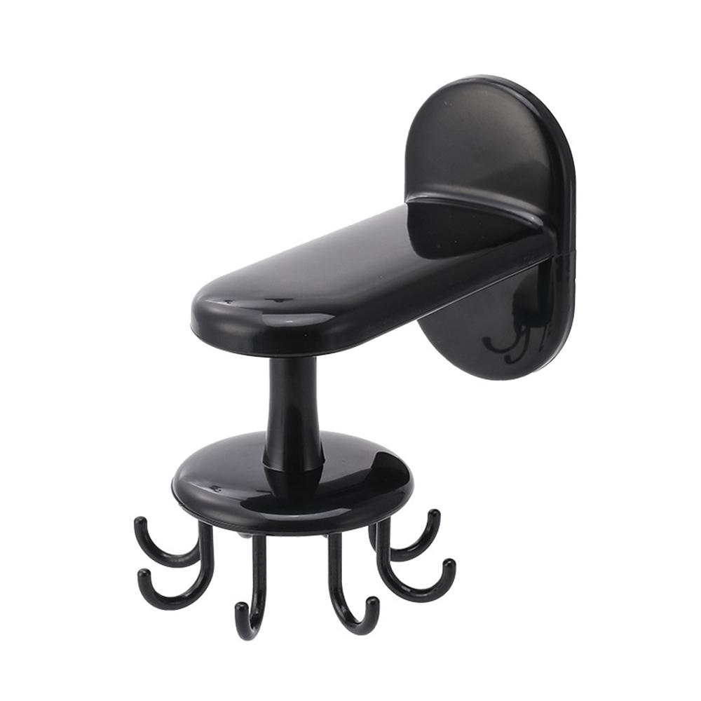 Buy 360 Rotating Hooks Wall Mounted Coat Hanger 6 Hooks Clothes Ties ...