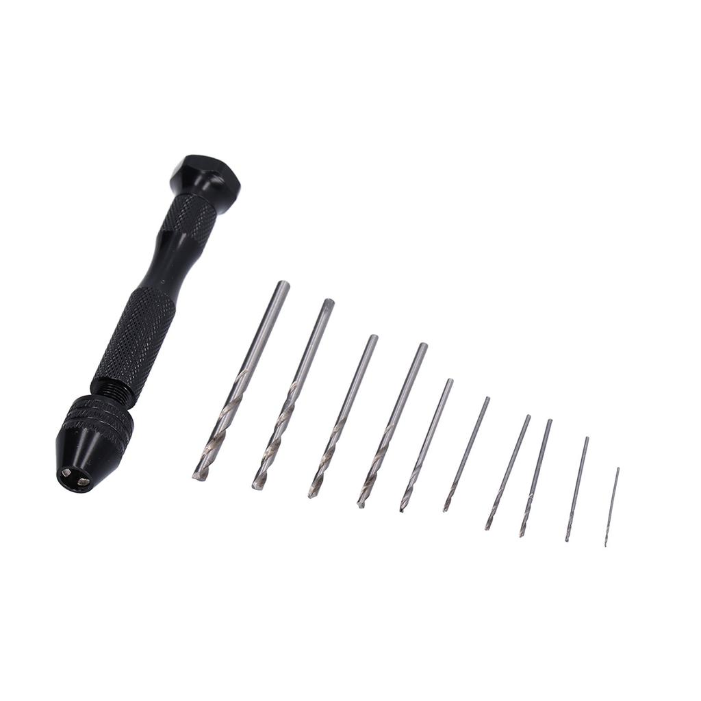 11Pcs Pin Vise Drill Bit Hss Aluminum Alloy Manual Mini Drills Bits For ...