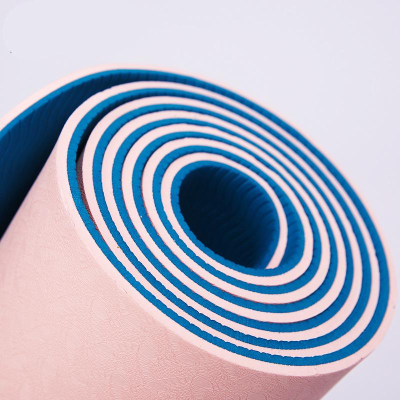 Buy Fitness Non-slip Sweat-absorbent Tpe Single-color Yoga Mat Exercise ...