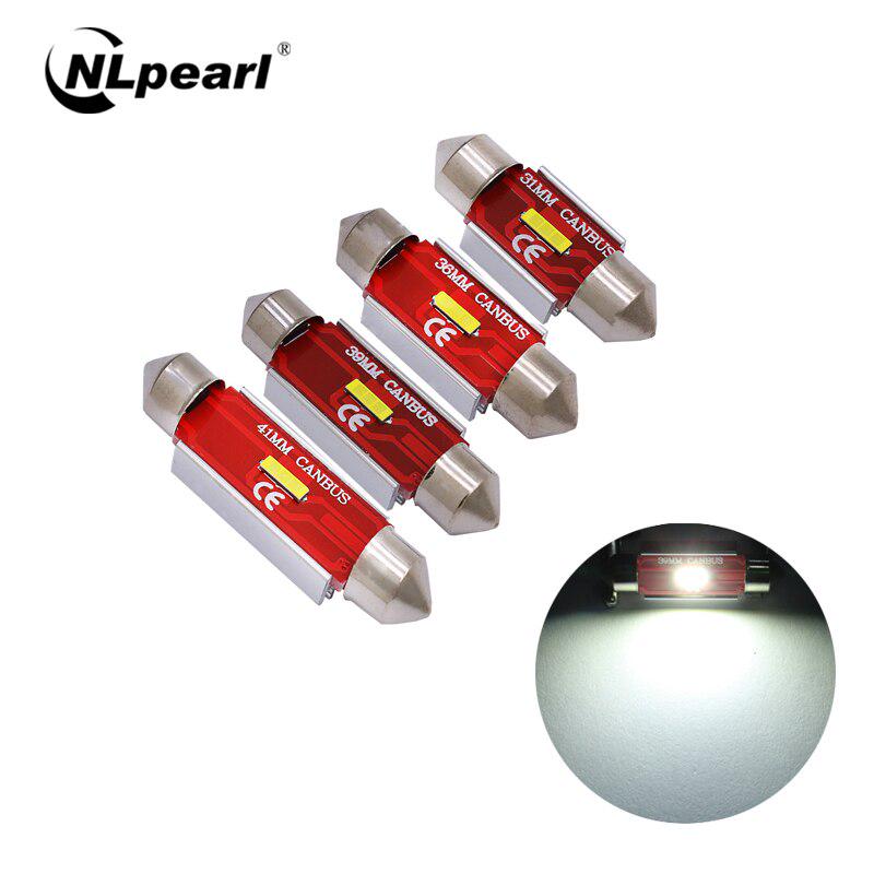 NLpearl 2PCS 5W LED Interior Light Festoon 31mm 36mm 39mm 41mm 1860 SMD ...
