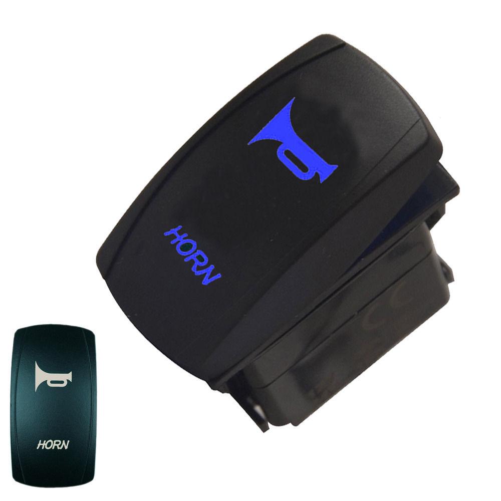 Buy Car 12V 20A Horn Light Rocker Switch LED Momentary Waterproof 5 Pin ...