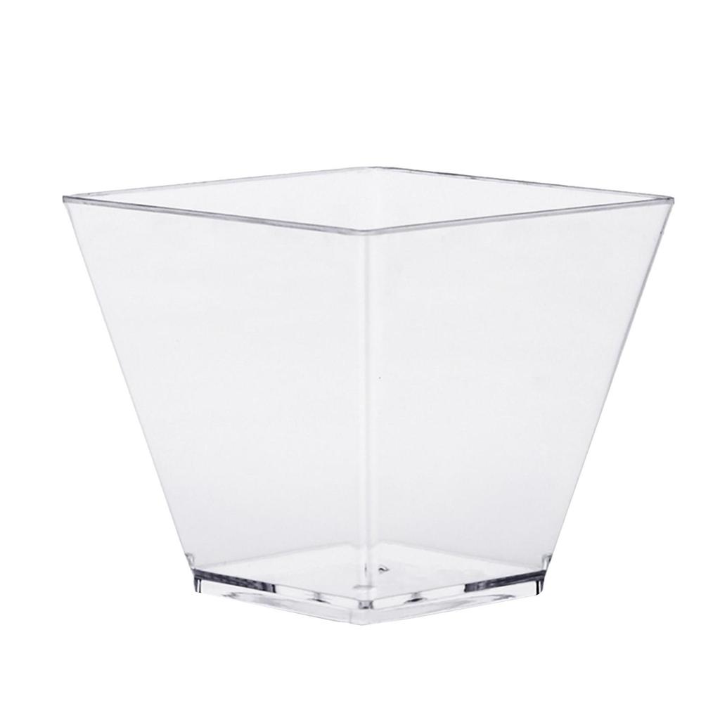 Comprar 50PC Disposable Plastic Cup Trapezoidal Food Container For ...