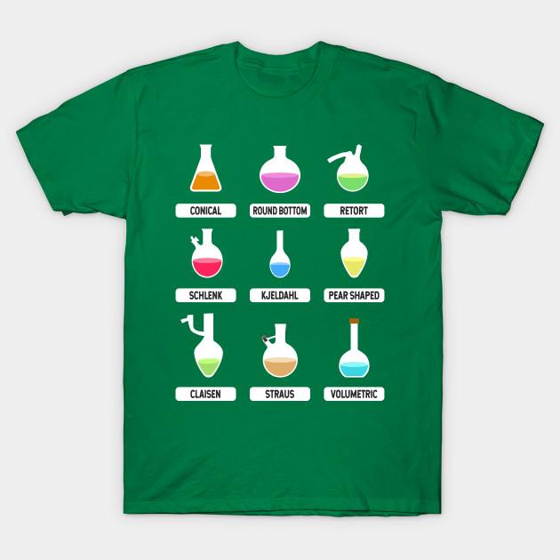 Buy Men Premium Cotton Harajuku T Shirt Lab Glassware Flask Types ...