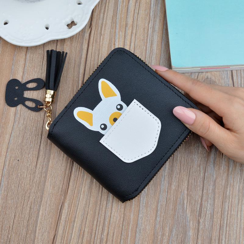 Buy Women Cartoon Mini Wallets Pu Leather Short Coin Purse Tassel ...