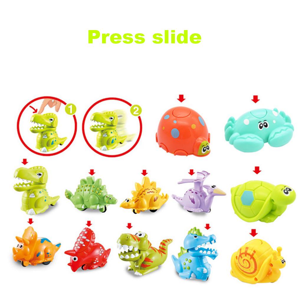 Children's Pressure Inertia Sliding Dinosaur Car Mini Slider Animal Toy ...
