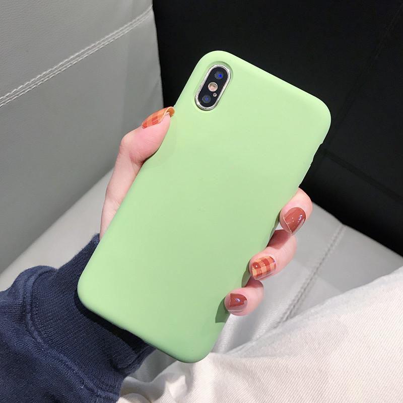 Buy Soft TPU Solid Color Rubber Phone Case Cover for iPhone Samsung ...