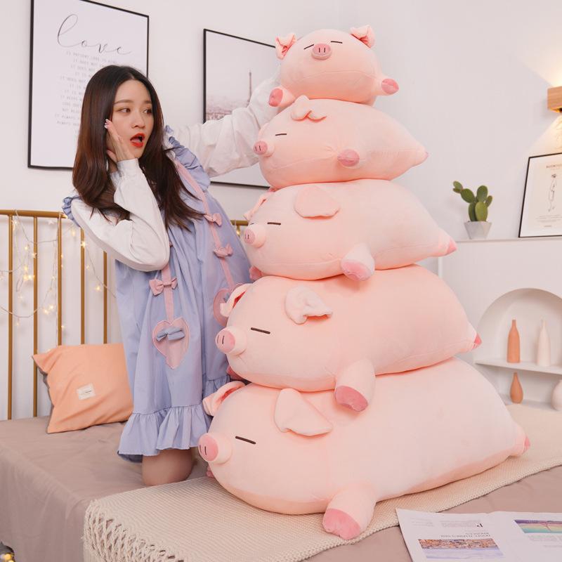 Buy Yaosehng Cute Lying Pig Doll for Girlfriend Super Soft Bed Pig Large Size Plush Doll ...