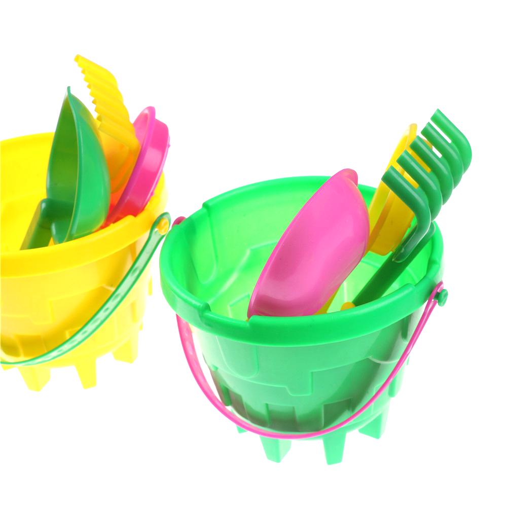 Buy 5Pcs Kid Outdoor Beach Sand Tools Toys Bucket Shovel Set Baby Play ...