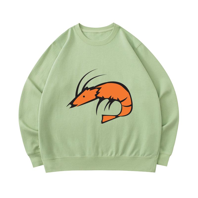 Buy Men's 300 GSM 100% Cotton Sweatshirt Sugawaras Shrimp Design Print ...