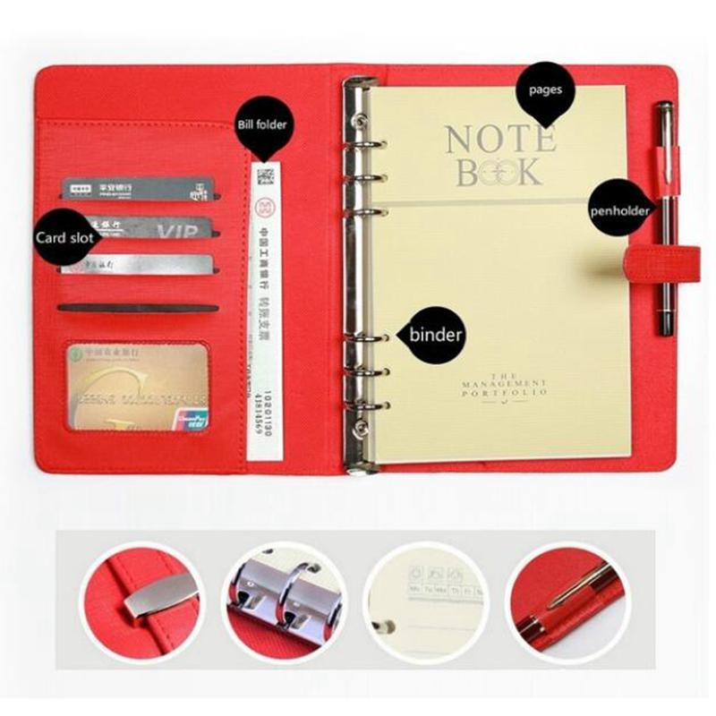 B5/A5/A6/A7 Bussiness Soft Leather Notebook Agenda Planner Organizer ...