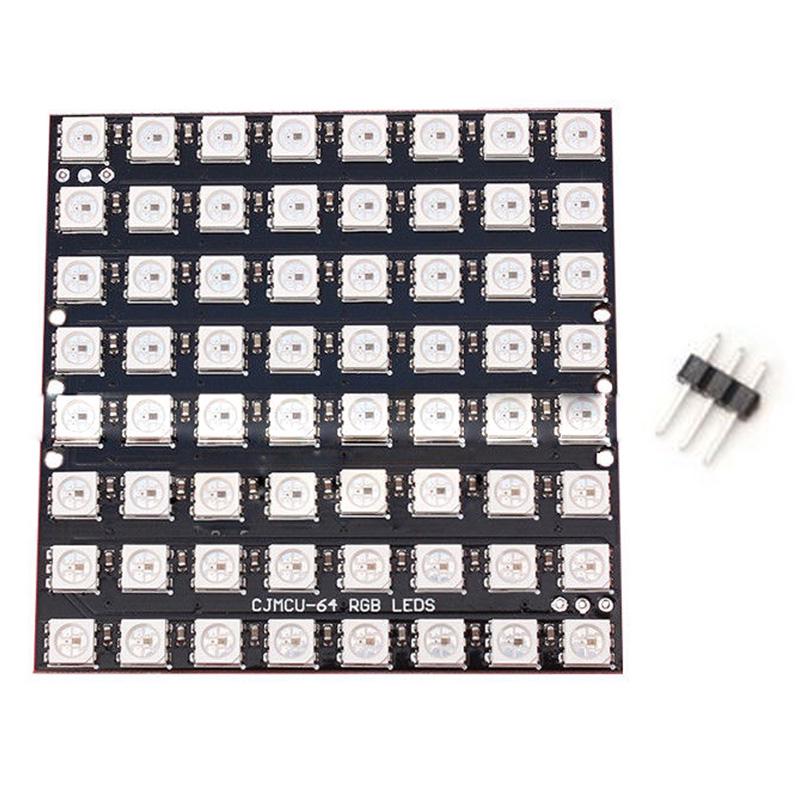 8X8 64 Led Matrix Ws2812 Led 5050 Rgb Full-Color Driver Board For ...