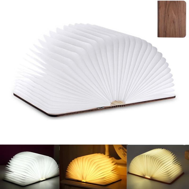 Buy LED Foldable Book Shaped Light with 3 Colors Light Source Black ...