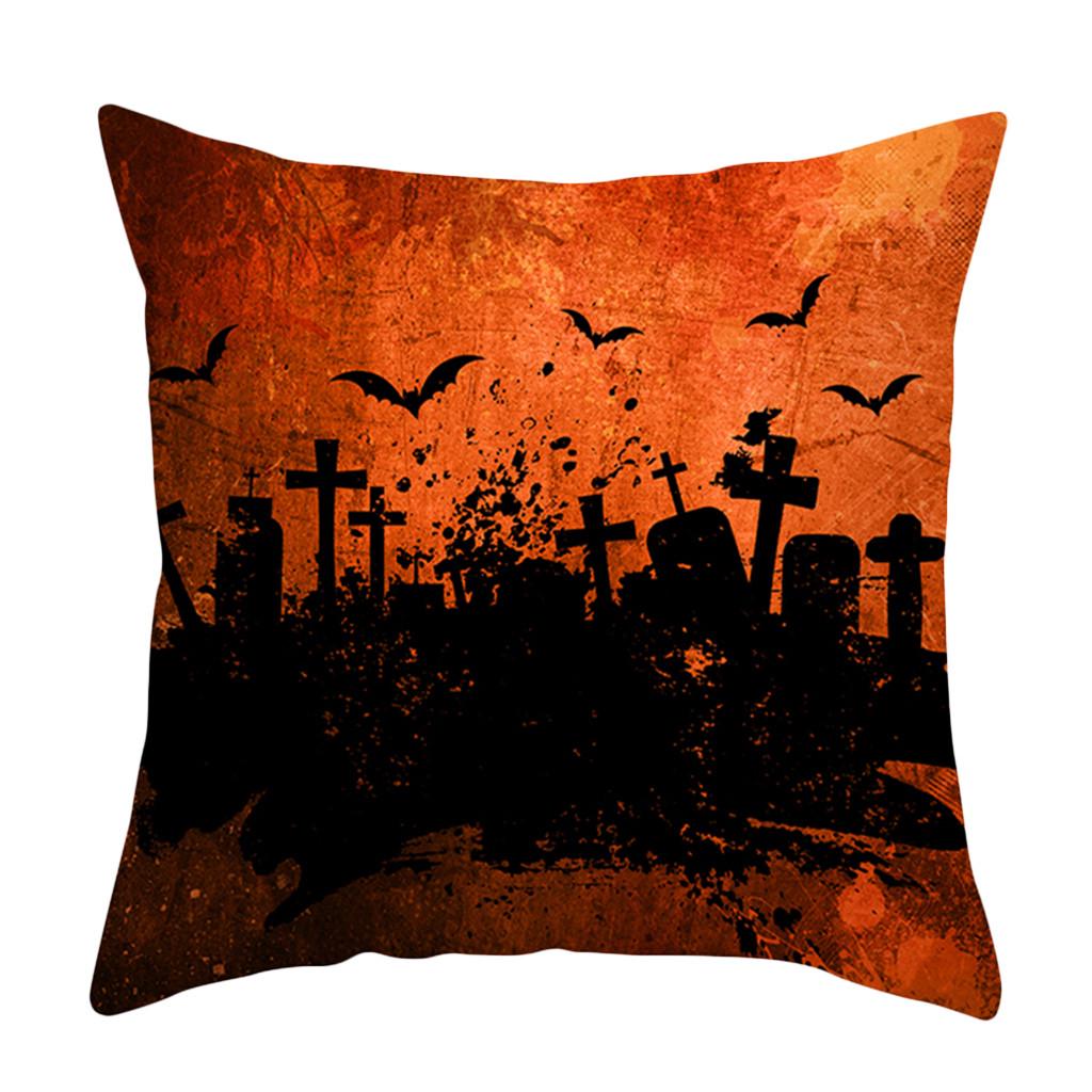Cheap (SU)Watercolor Halloween Pillowcase Peach Skin Sofa Cushion Cover ...