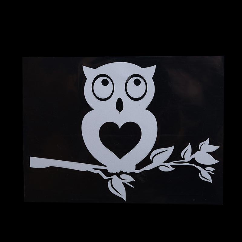 Buy White Black Owl Car Sticker Reflective Car Sticker at affordable ...