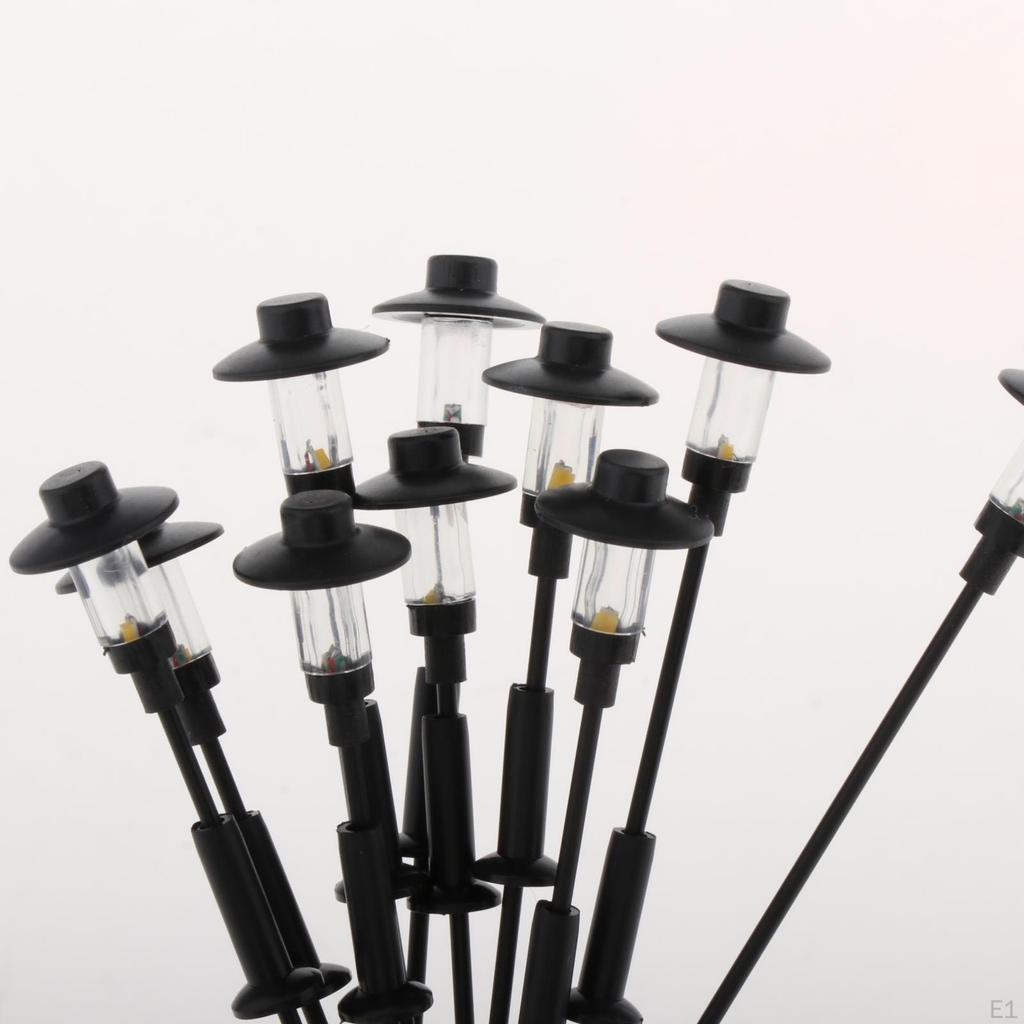 Buy Set of 10 12V Mini Street Lights Railway Train Lamp Post HO TT N 1: ...