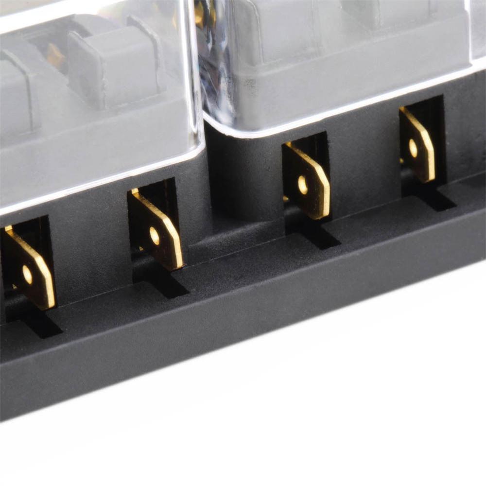 Buy Mini 8 Way Blade Fuse Holder Block Box Audio Electronics Part 12V ...