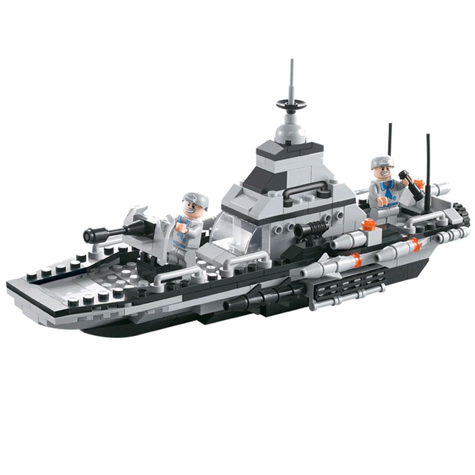Buy 6IN1 SWAT Naval Battleship Military Building Blocks Sets Helicopter ...