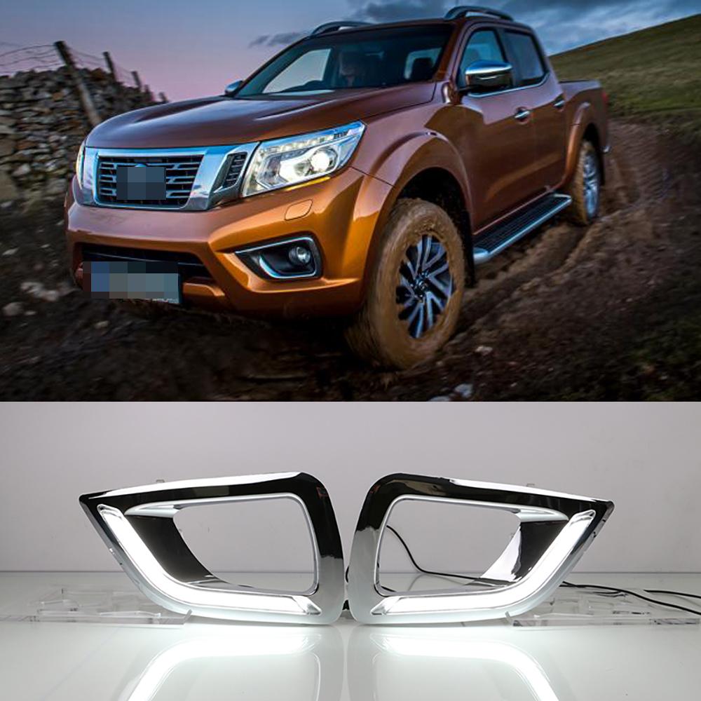 Buy DRL For Nissan Navara NP300 2015 2016 LED Car Daytime Running Light ...