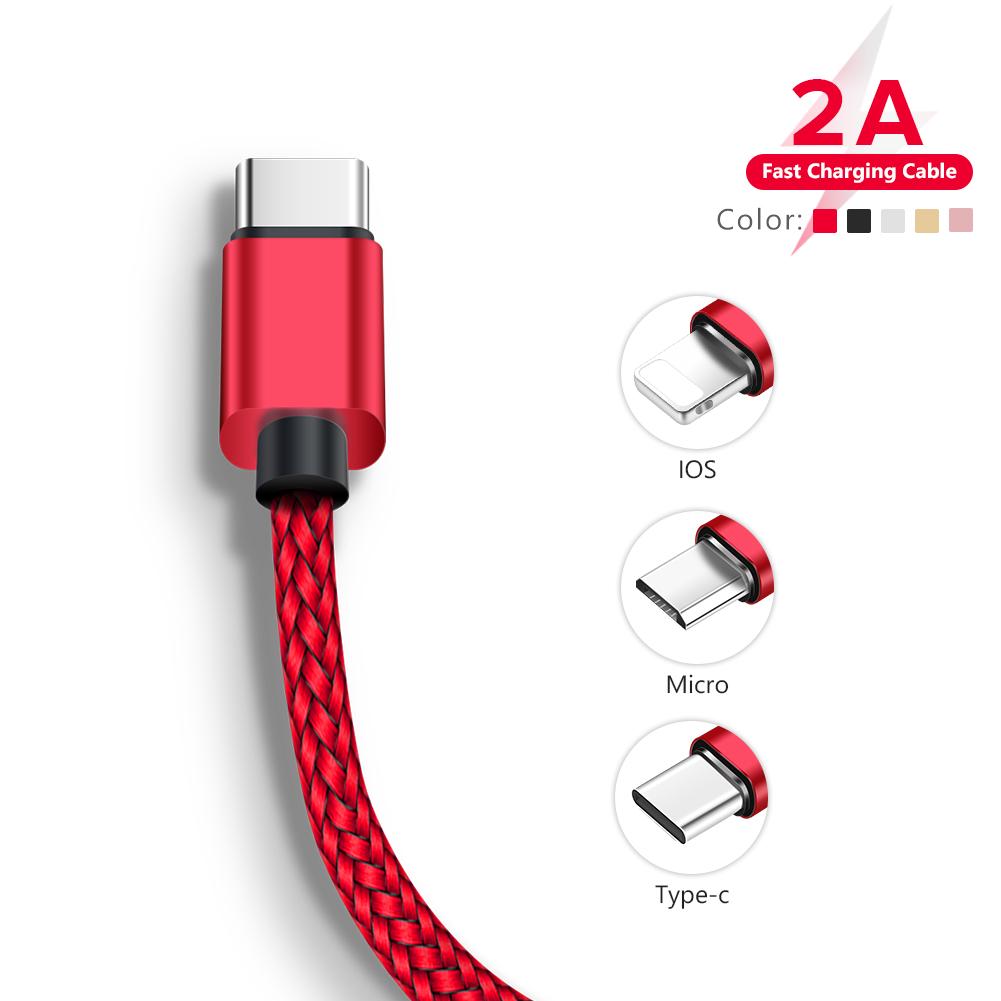 Buy Nylon Braided Micro USB Type C Lightning Cables Super Fast Charging ...