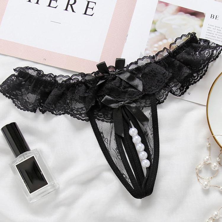 💰Kaufe Damen Sexy Crotchless Spitze String Strings Einfarbig G-Strings ...