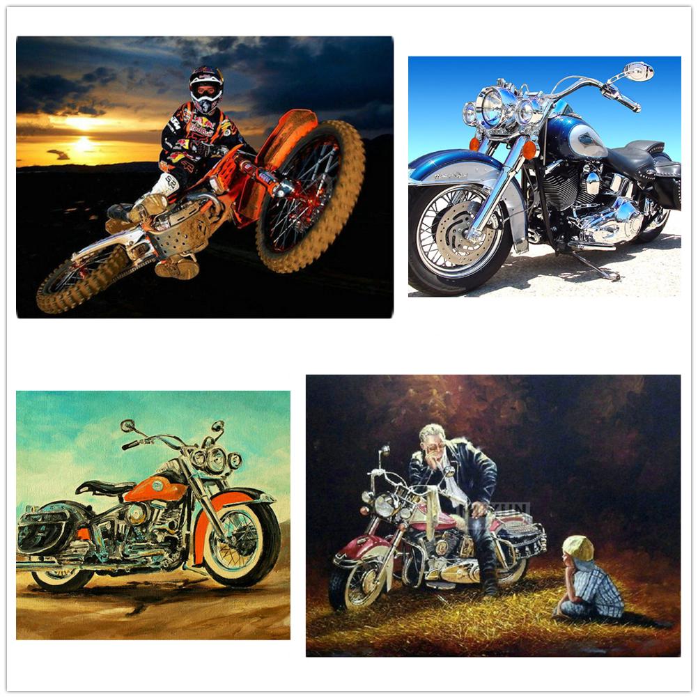 ZOOYA DIY 5D Full Round Rhinestone Motorcycle Diamond Embroidery ...