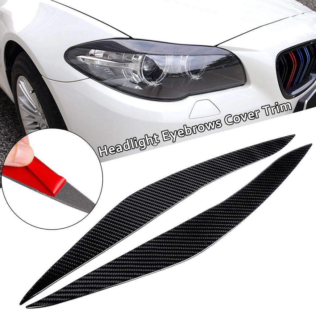 Buy Headlight Eyebrow Carbon Fiber Cover Eyelid For BMW F10 F18 5 ...