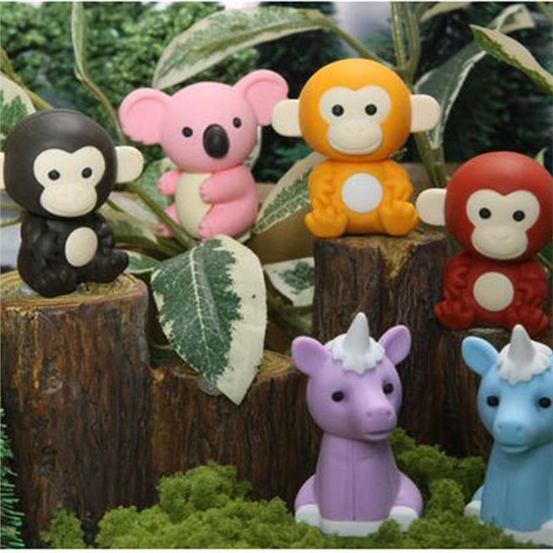 Buy 20pcs Adorable Pencil Eraser Set Zoo Animal Eraser Collection ...
