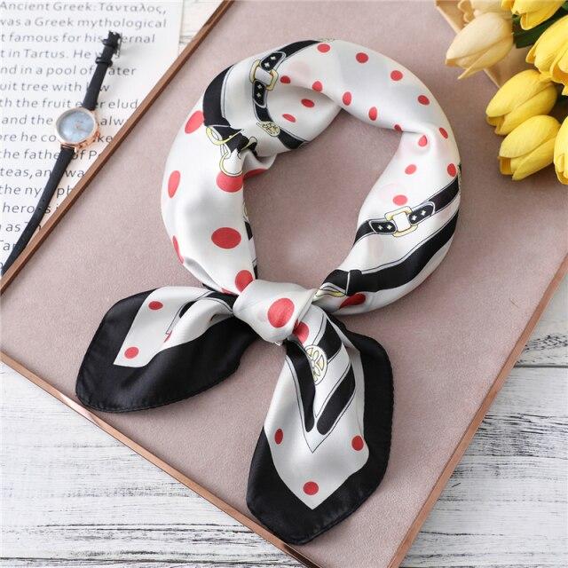 Buy Square Silk Hair Scarves Women Foulard Neck Shawls Lady Wraps ...