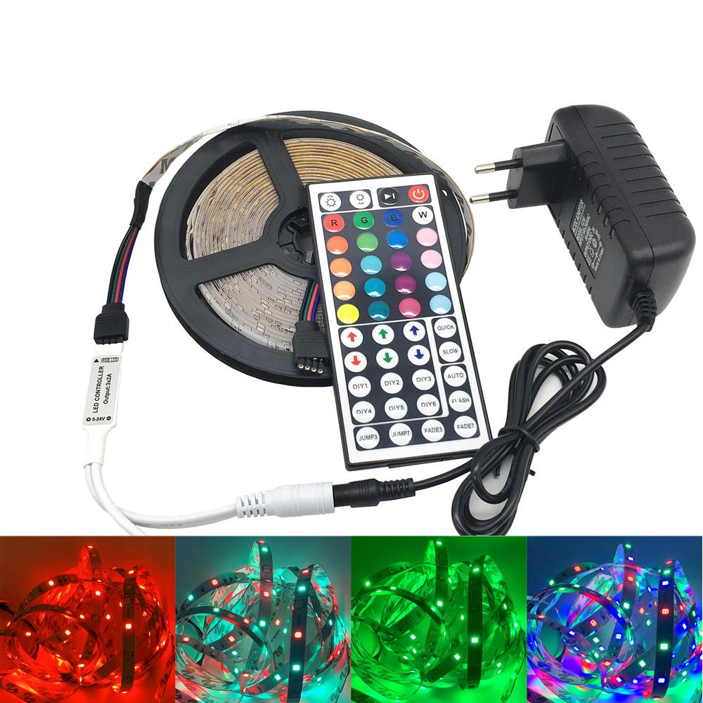 Buy 5m LED Strip Light SMD 2835 DC12V RGB Lights Tape Waterproof Party ...